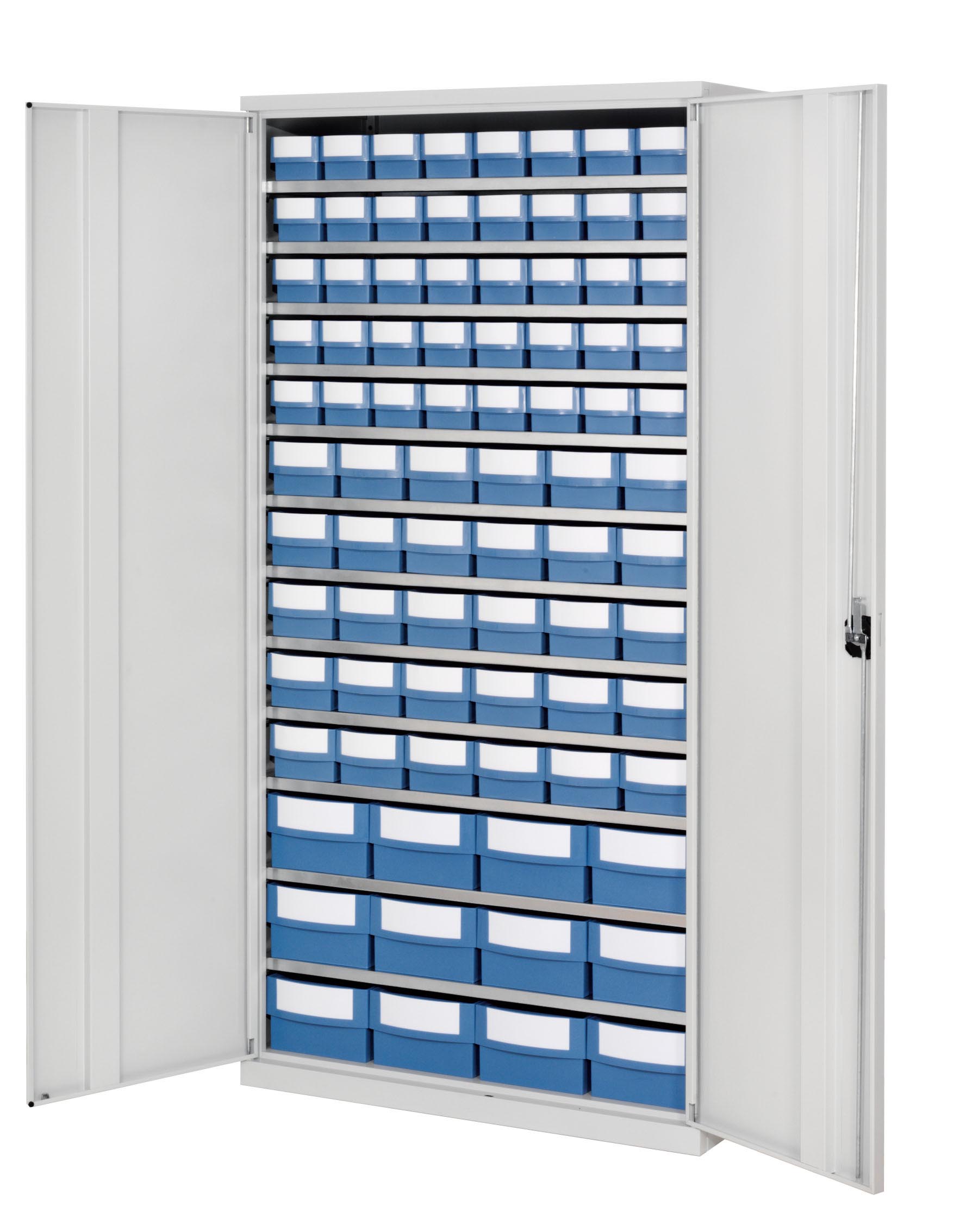 Systemschrank mit Volumenregalkasten H 1950 x B 1000 x T 500 mm RAL ...